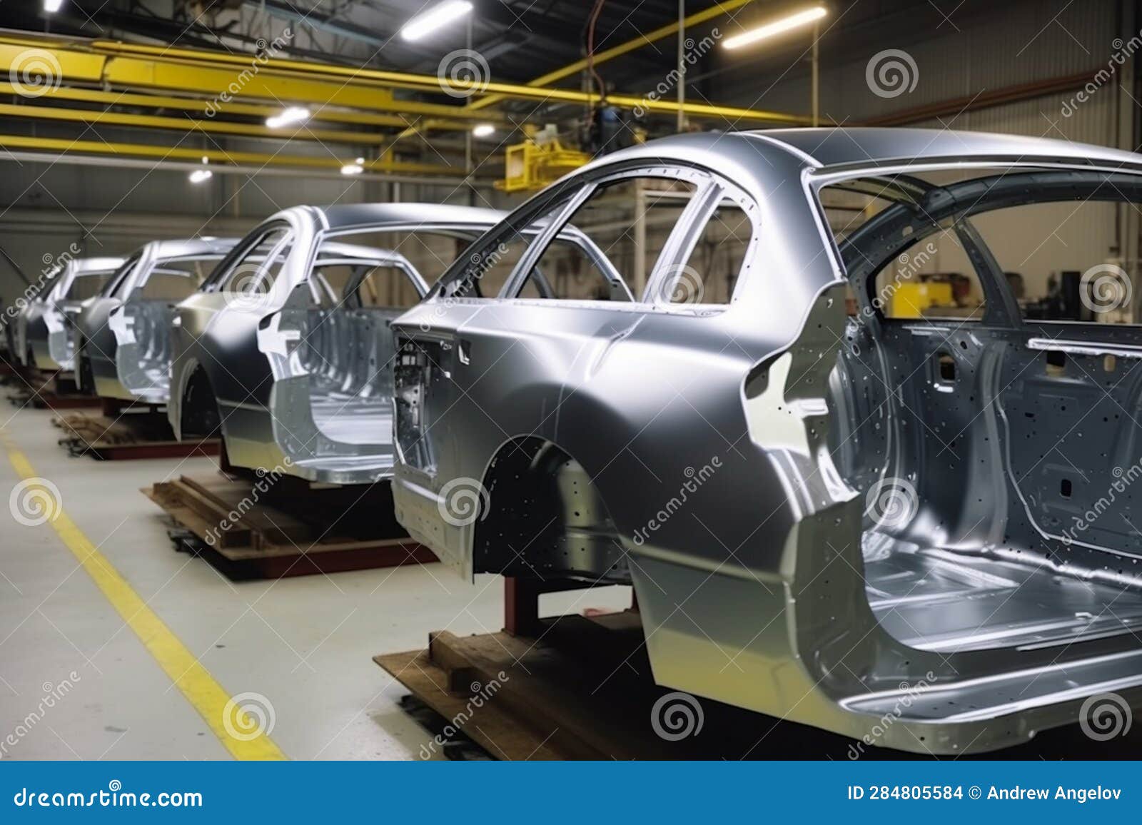 Car Assembly Line at an Innovative Factory Generative AI Stock Photo ...