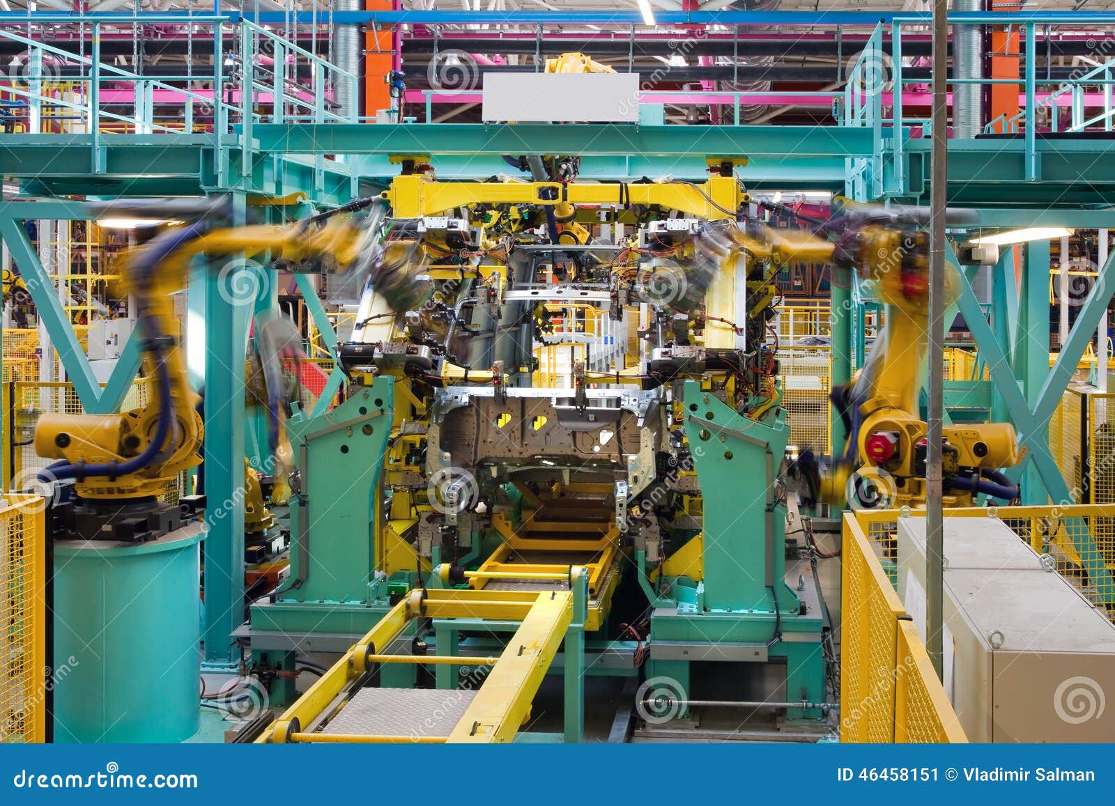 Car assembly line stock image. Image of colorful, line - 46458151