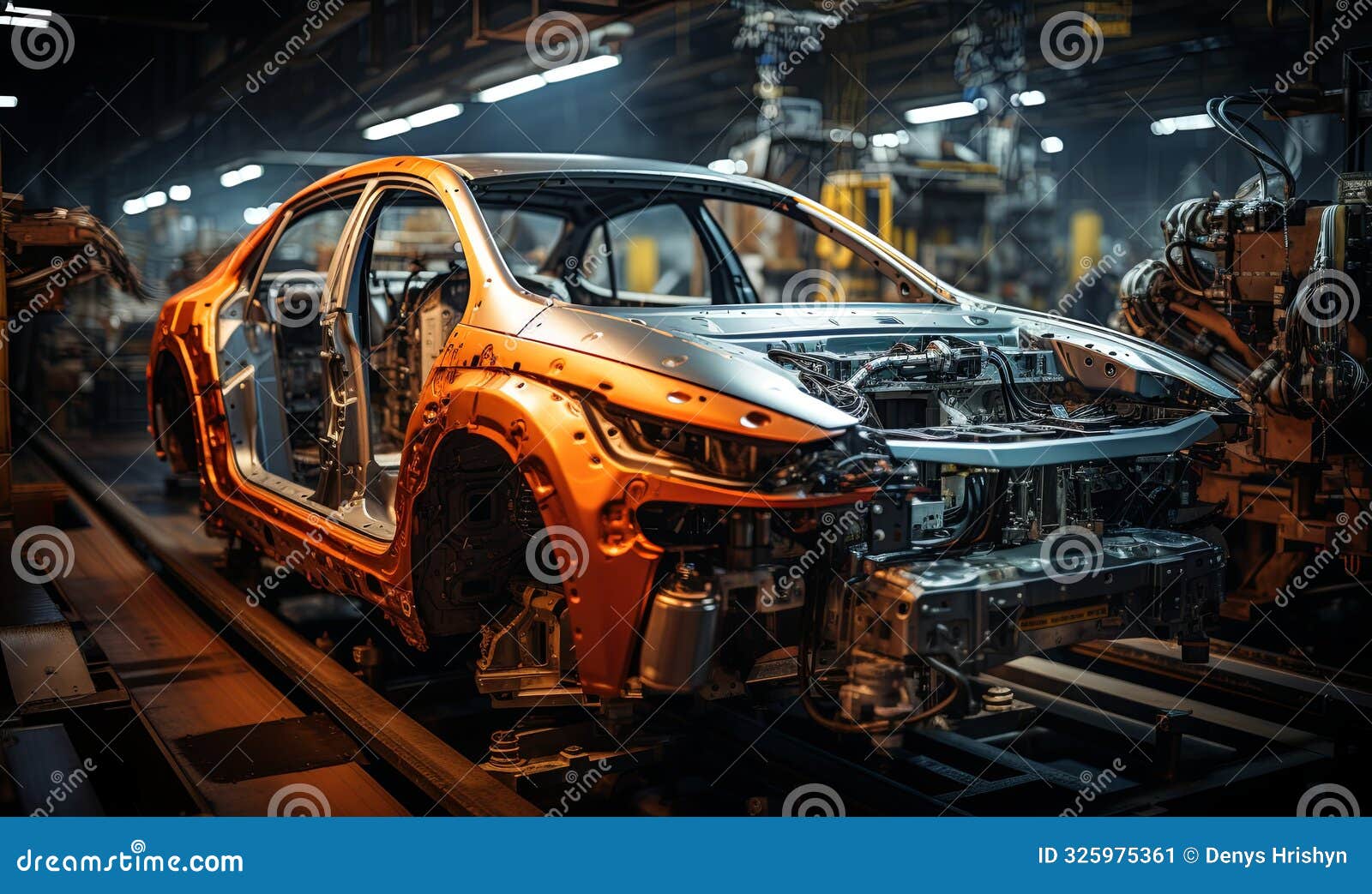 Car Assembly Process in Factory Stock Image - Image of industry ...