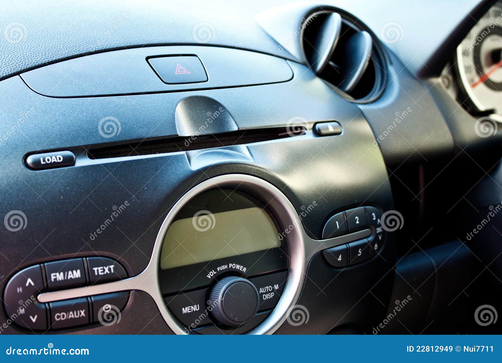 Car audio control panel stock image. Image of player - 22812949