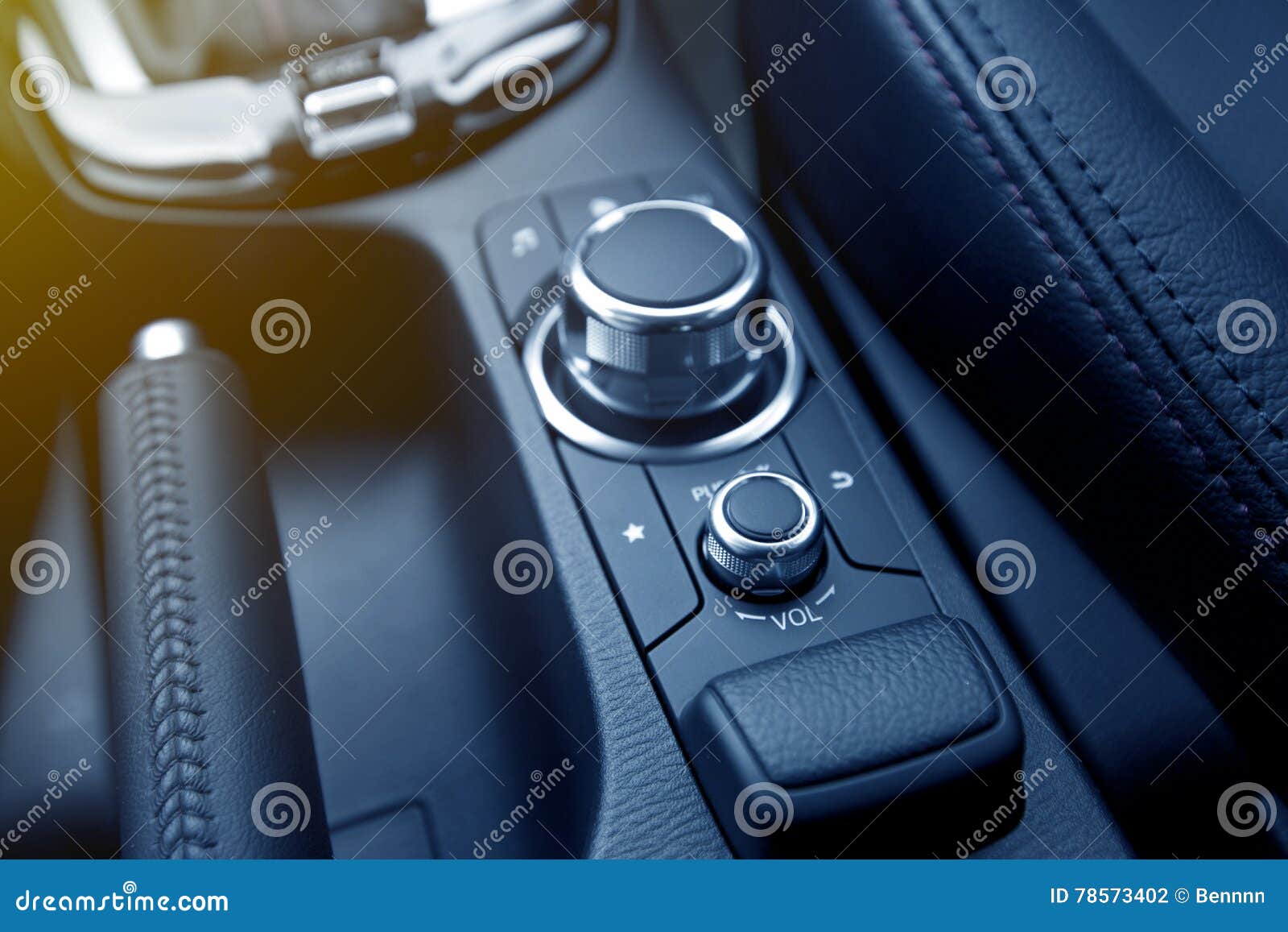 Car Audio Entertainment Control Button Stock Photo - Image of auto ...