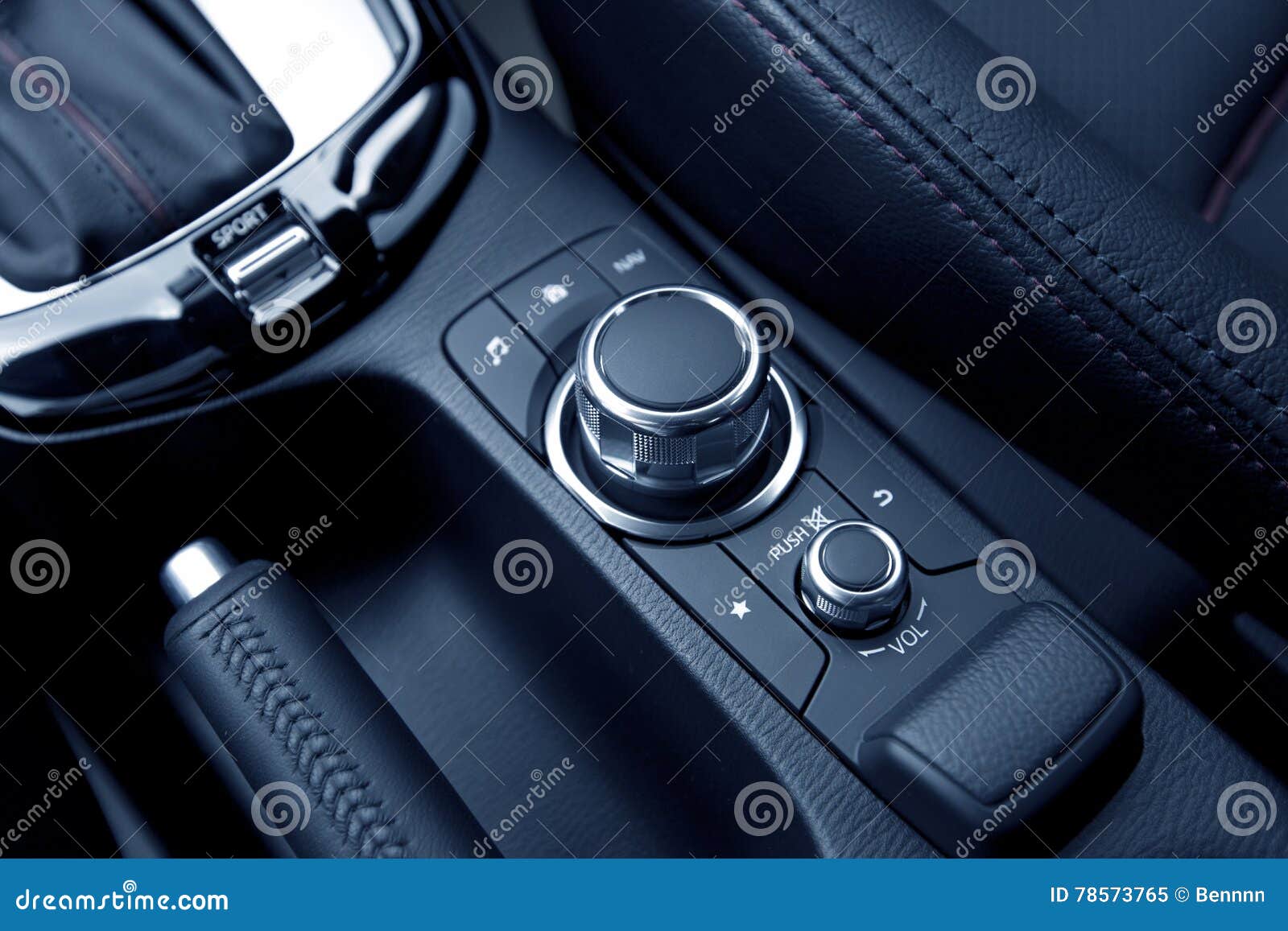 Car Audio Entertainment Control Button Stock Image - Image of ...