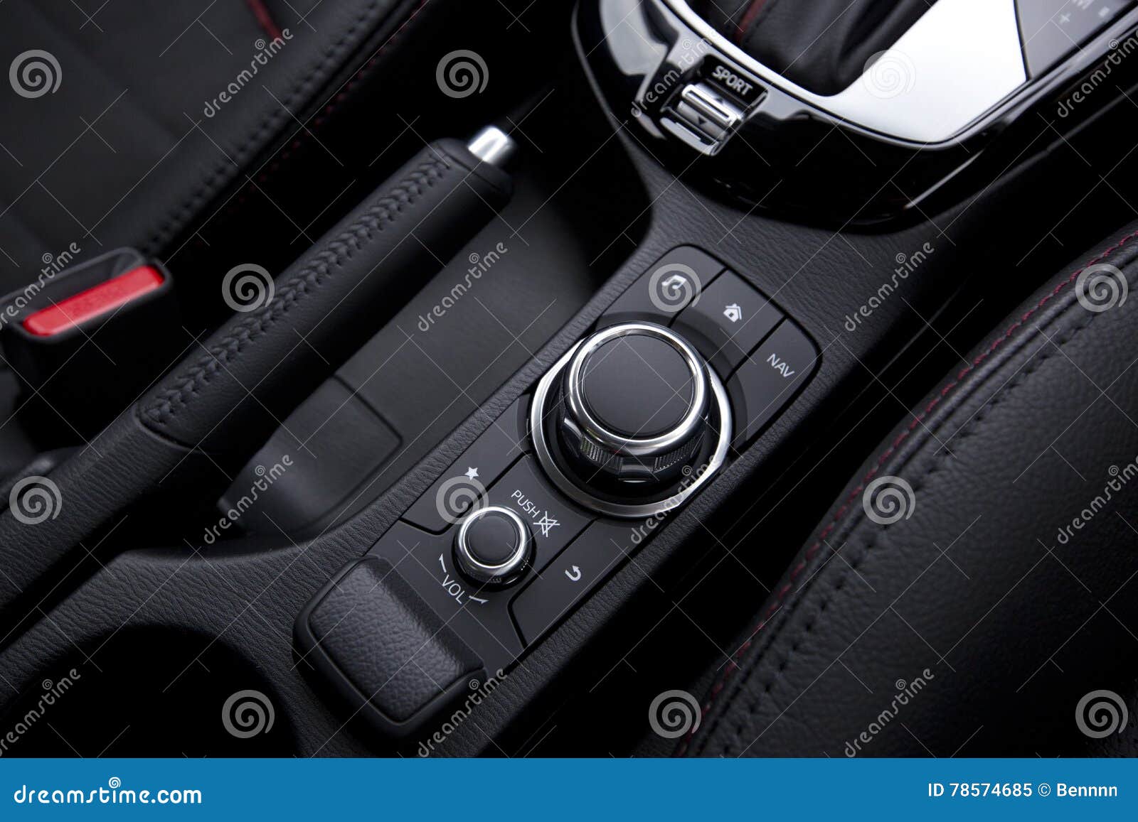 Car Audio Entertainment Control Button Stock Image - Image of people ...