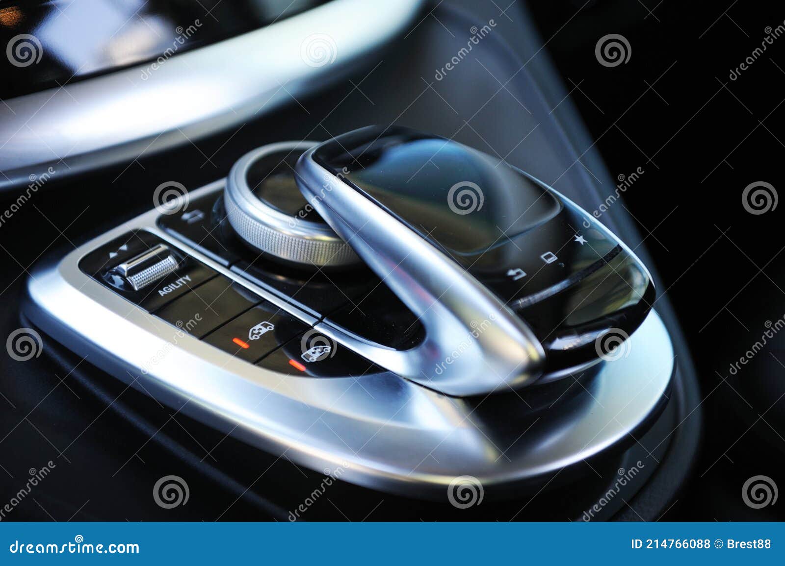 Car Audio Panel Car Instrument Panel. Joystick Control Stock Photo ...