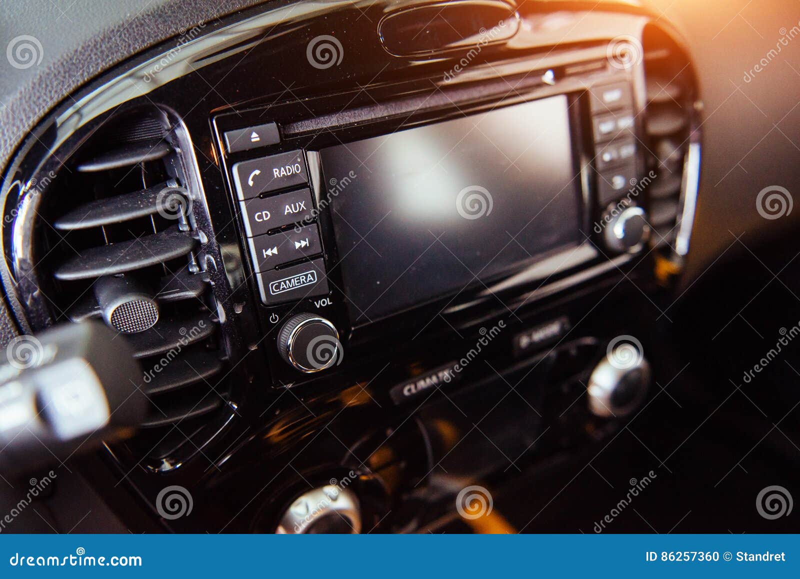 Car Audio System Front Panel Stock Photo - Image of electronics, keypad ...