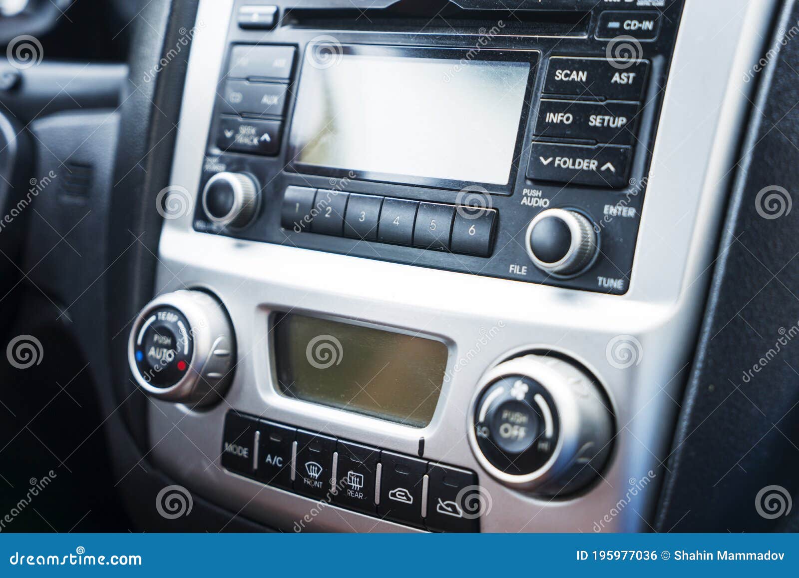 Car Audio System Front Panel, Radio, Close Up Stock Photo - Image of ...