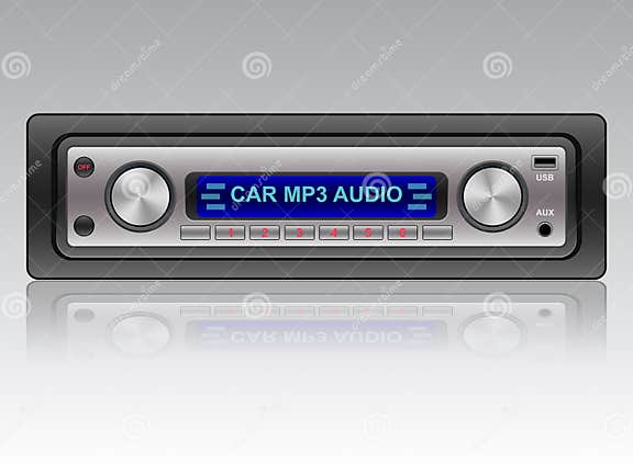 Car audio system icon stock vector. Illustration of equipment - 25739008
