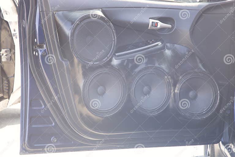 Car Audio System. Installation of Acoustics in the Car Stock Image - Image of automotive ...