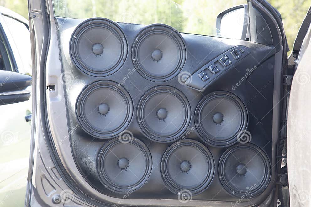 Car Audio System. Installation of Acoustics in the Car Stock Photo - Image of design, automotive ...