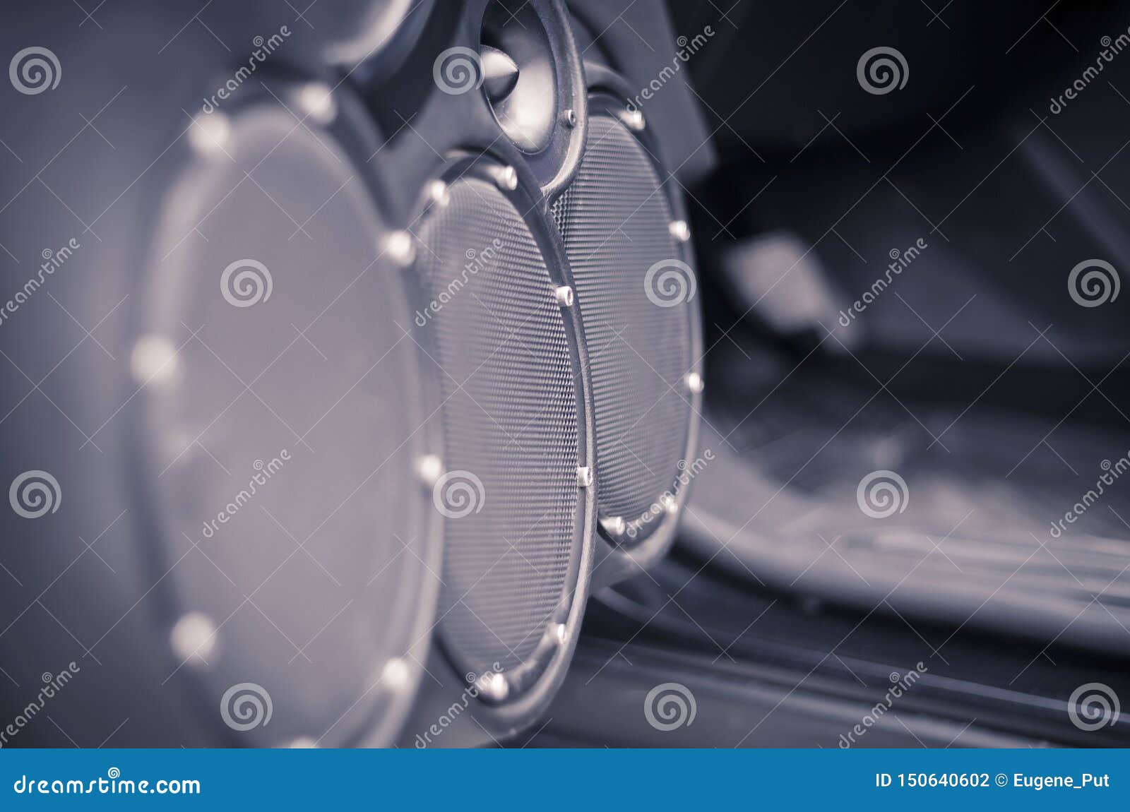 Car Audio System, Sound Speakers in the Open Door Stock Photo - Image ...