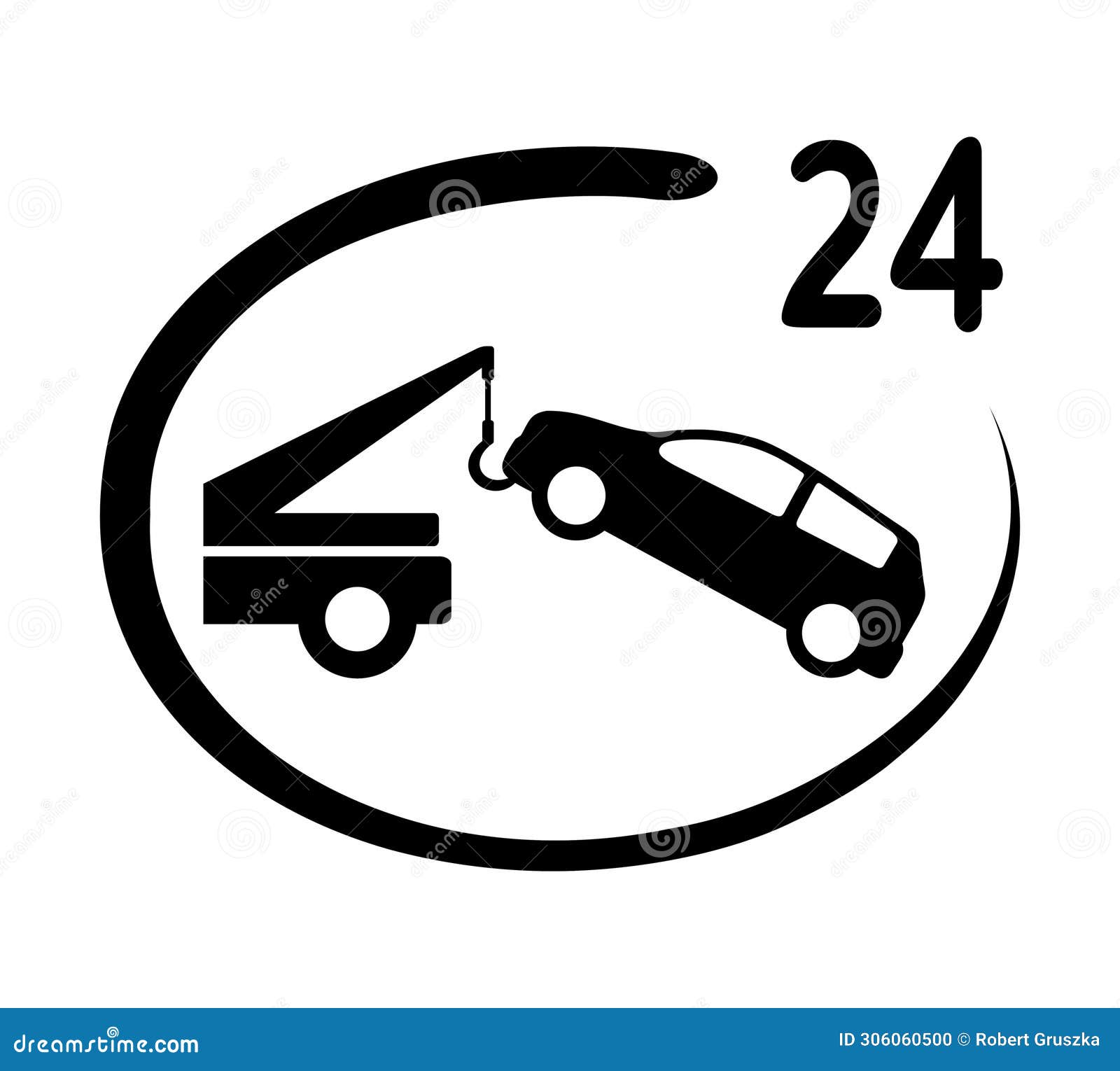 Car Auto Assistance 24 7 Icon Stock Illustration - Illustration of ...