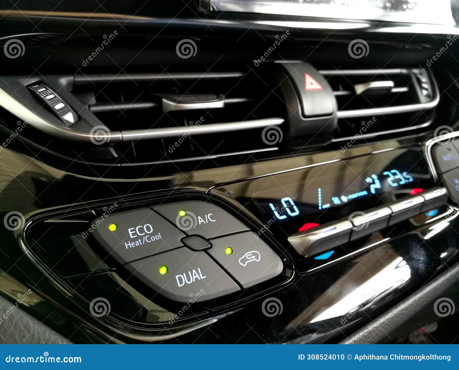 Car Auto or Manual Air Condition Dashboard Control Design Stock Photo ...