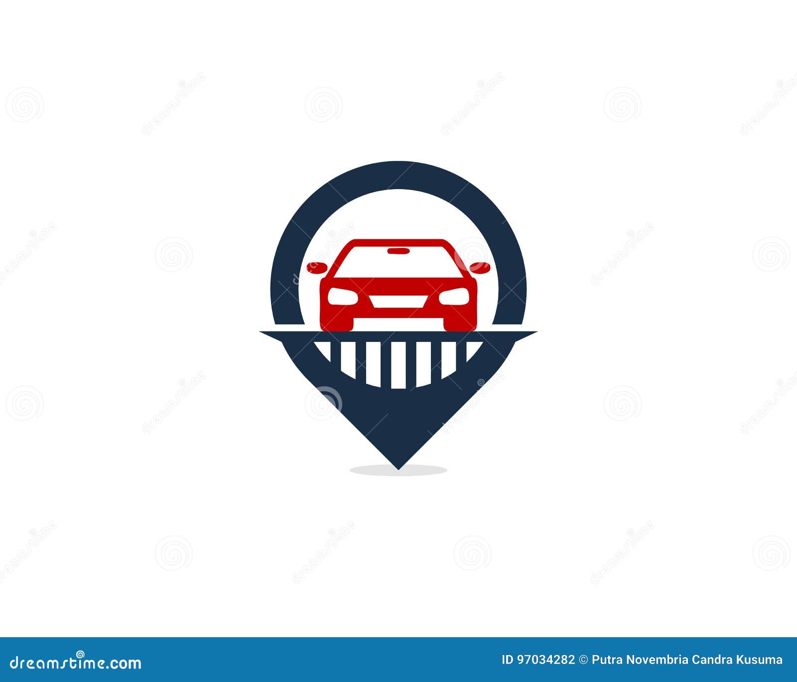 Car Auto Pin Point Icon Logo Design Element Stock Vector - Illustration ...