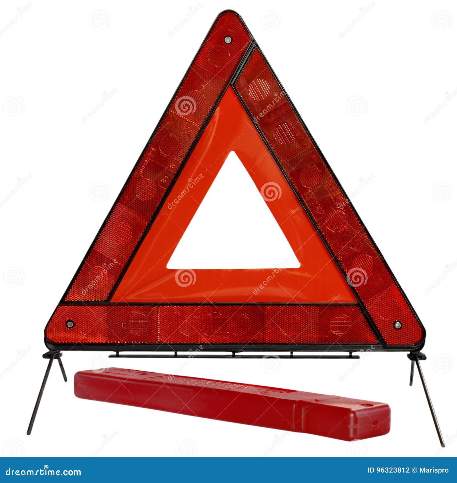 Car Auto Reflective Safety Warning Triangle Emergency Road Kit Stock ...