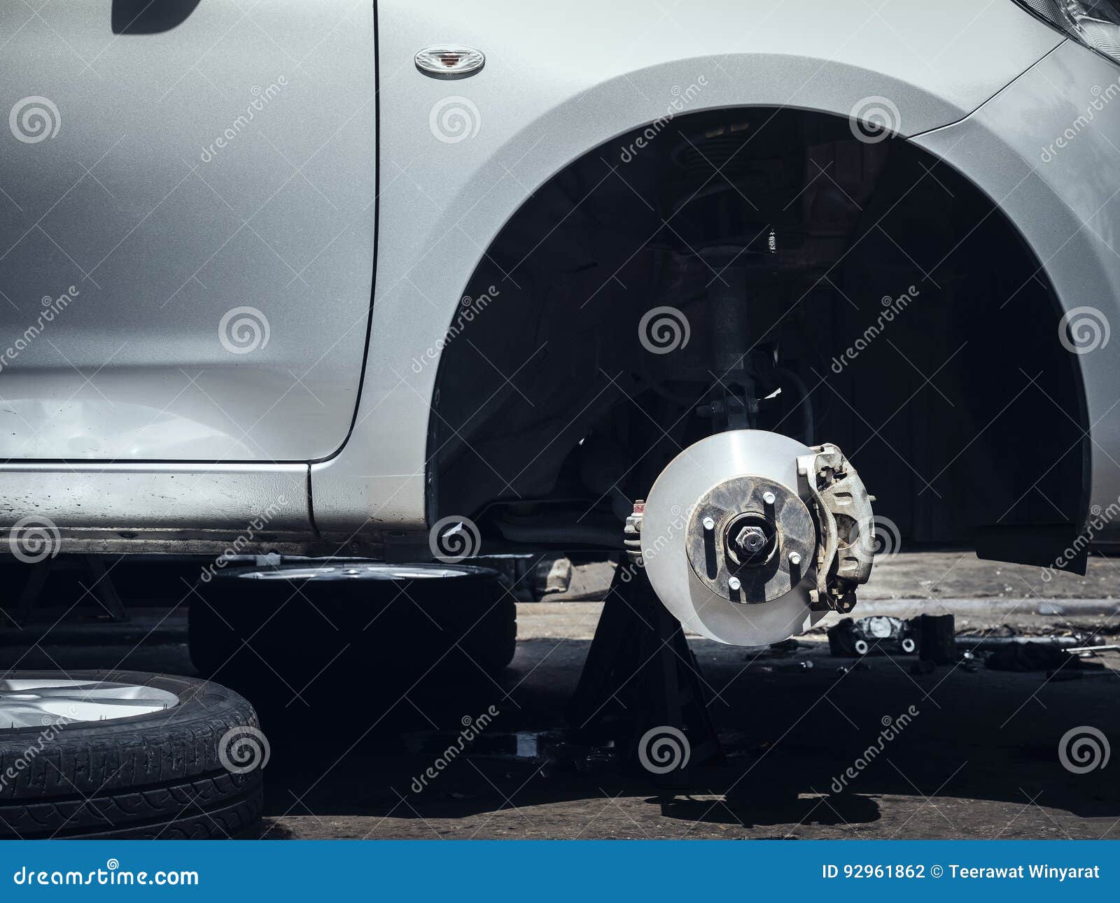 Car Auto Service Maintenance Break System Garage Stock Photo - Image of ...