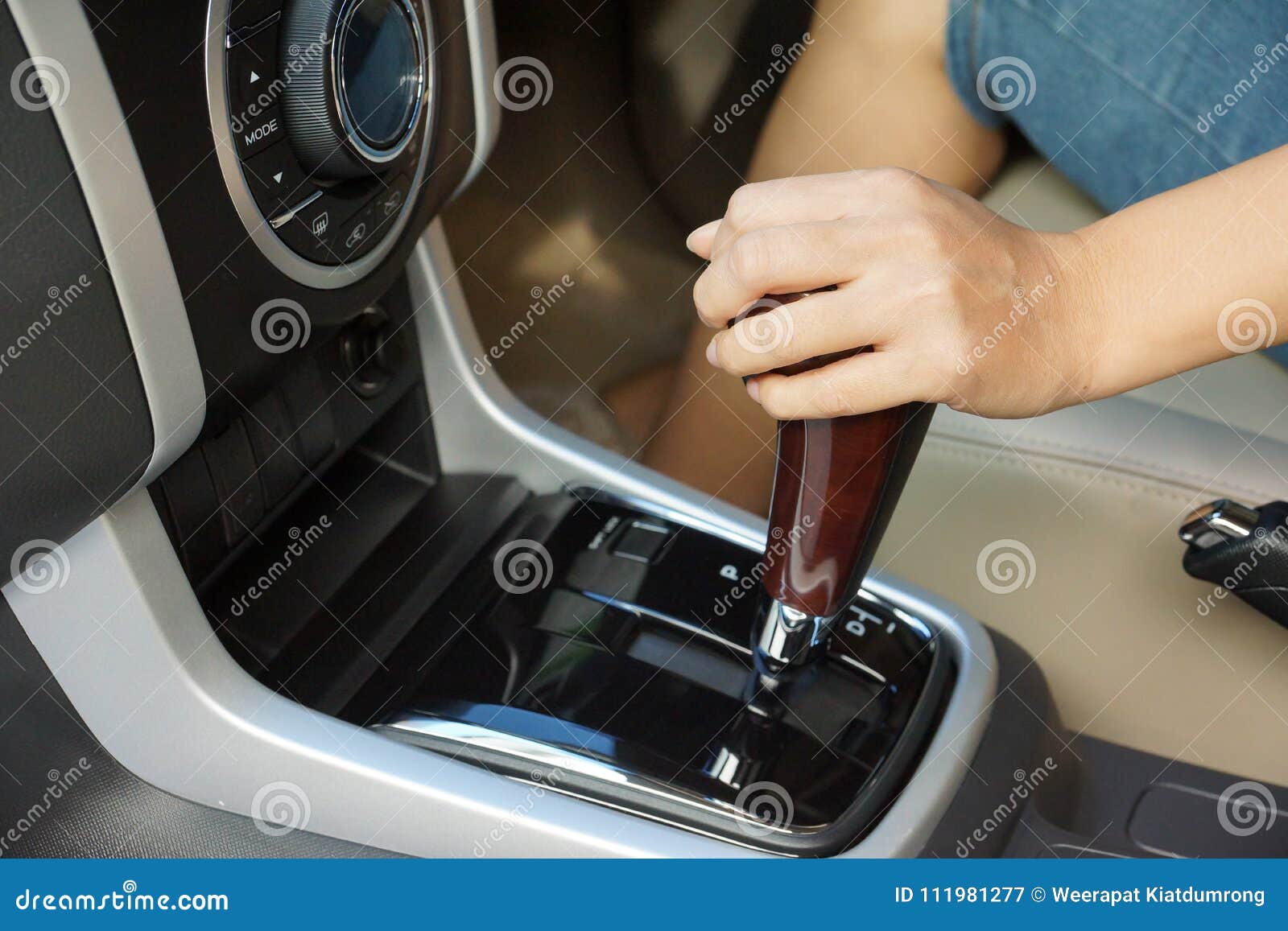 Car automatic gear stock image. Image of female, shift - 111981277