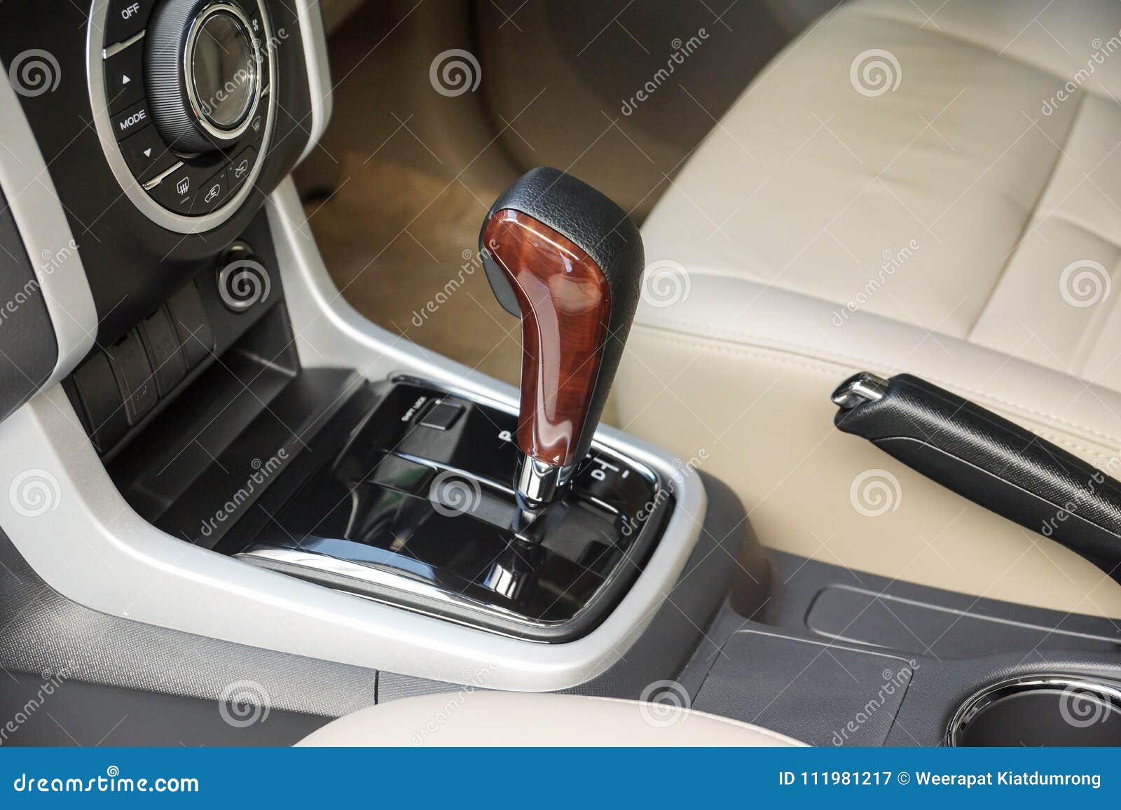 Car automatic gear stock image. Image of leather, power - 111981217