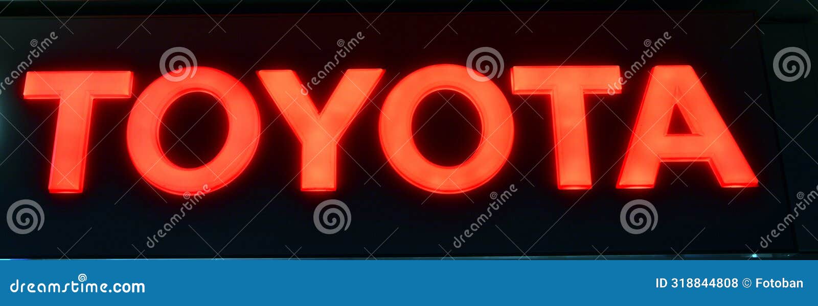 Toyota logo lights editorial stock photo. Image of toyota - 318844808