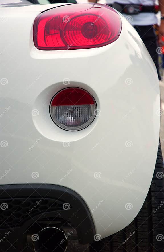 Car Back Bumper and Exhaust Pipe Stock Image - Image of wheel ...