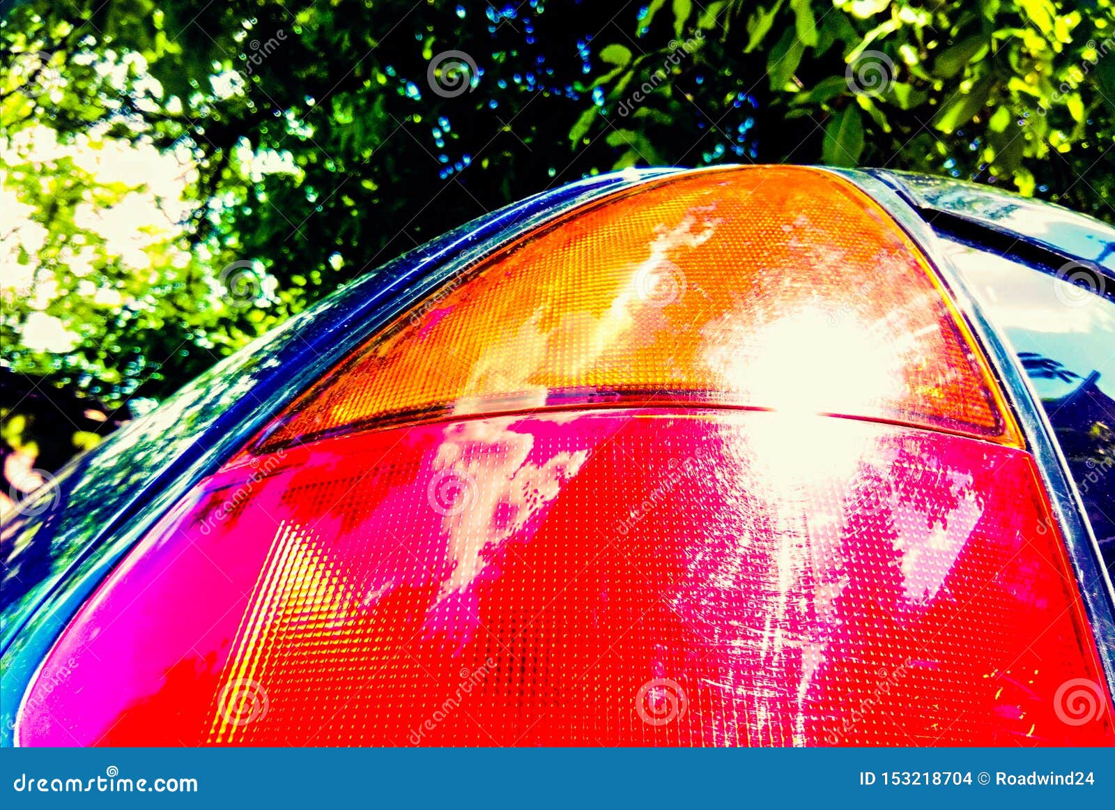 Car back light close-up stock photo. Image of signal - 153218704