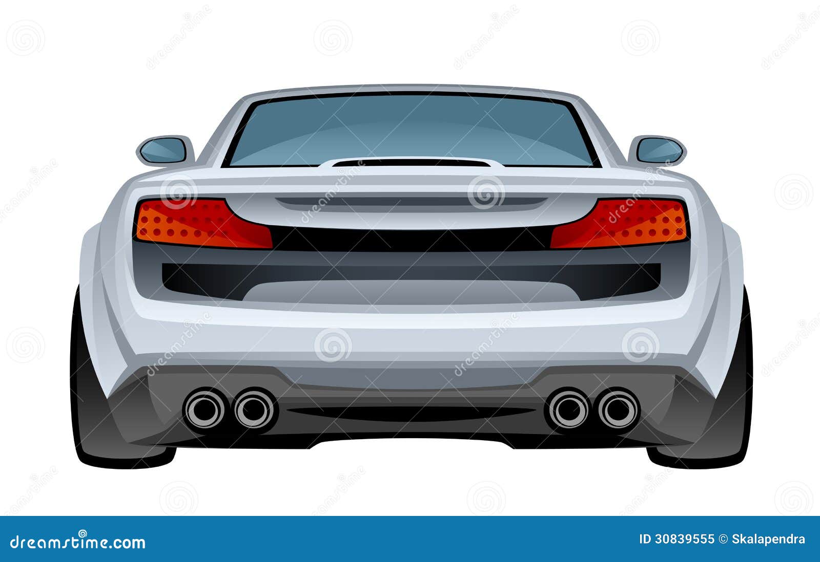Car back stock vector. Illustration of model, sleek, coupe - 30839555
