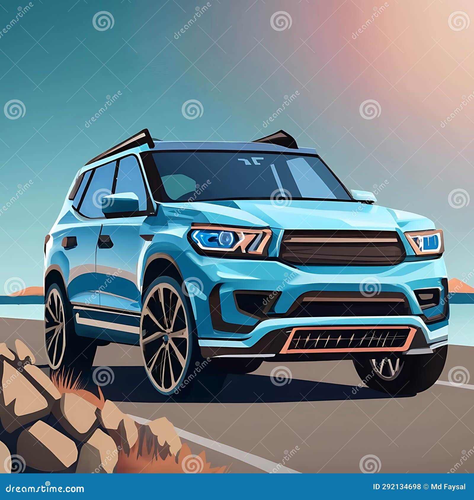 Car Background and Wallpaper Image Generator AI Stock Illustration ...