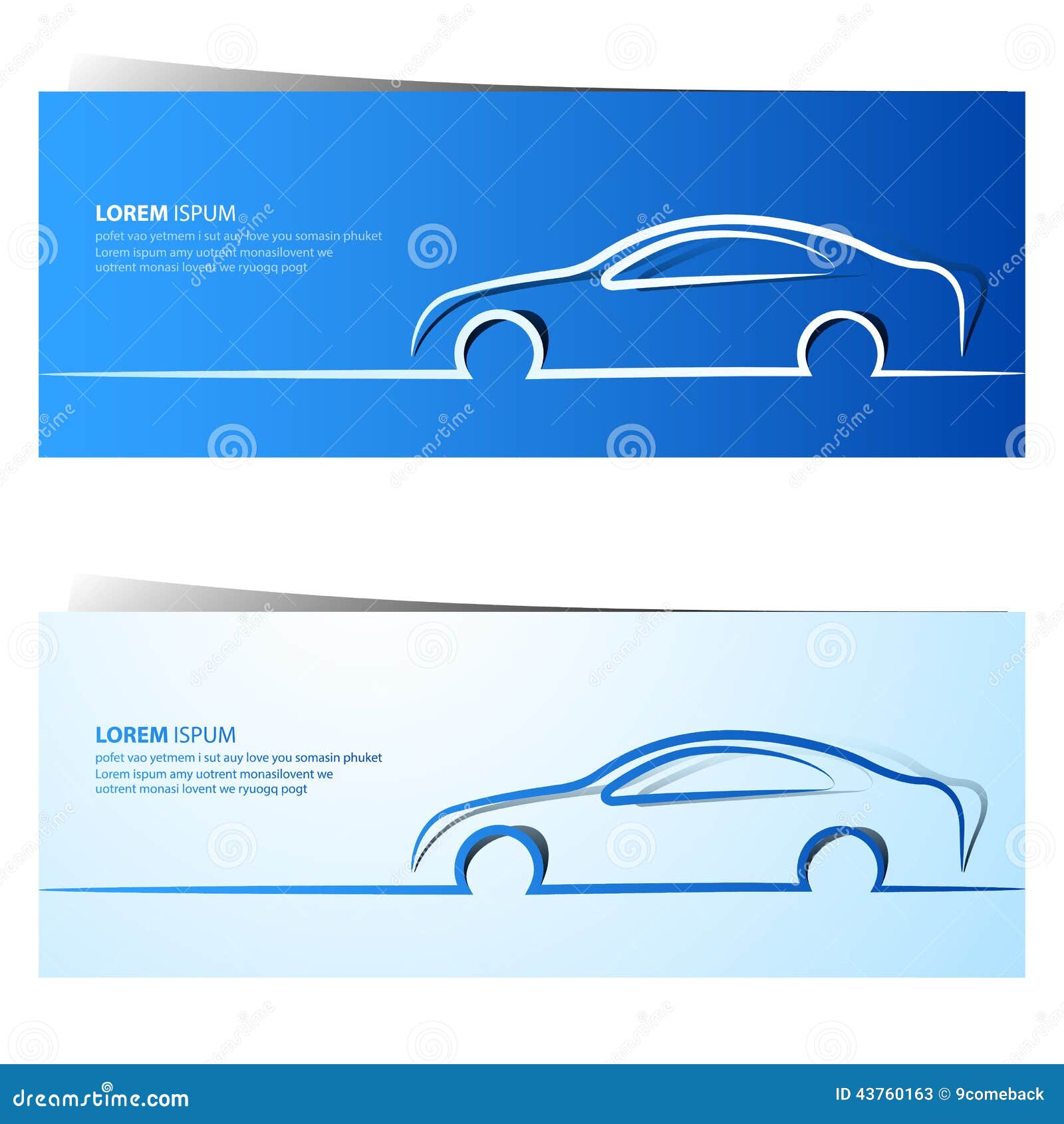 Car banners stock vector. Illustration of transport, background - 43760163