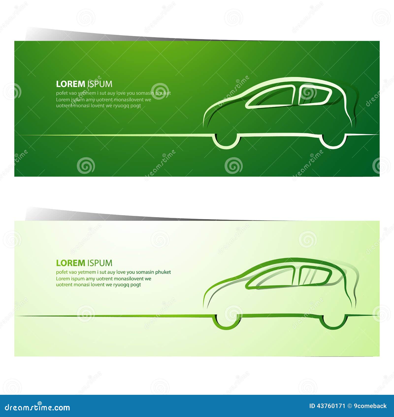 Car banners stock vector. Illustration of outline, advertising - 43760171