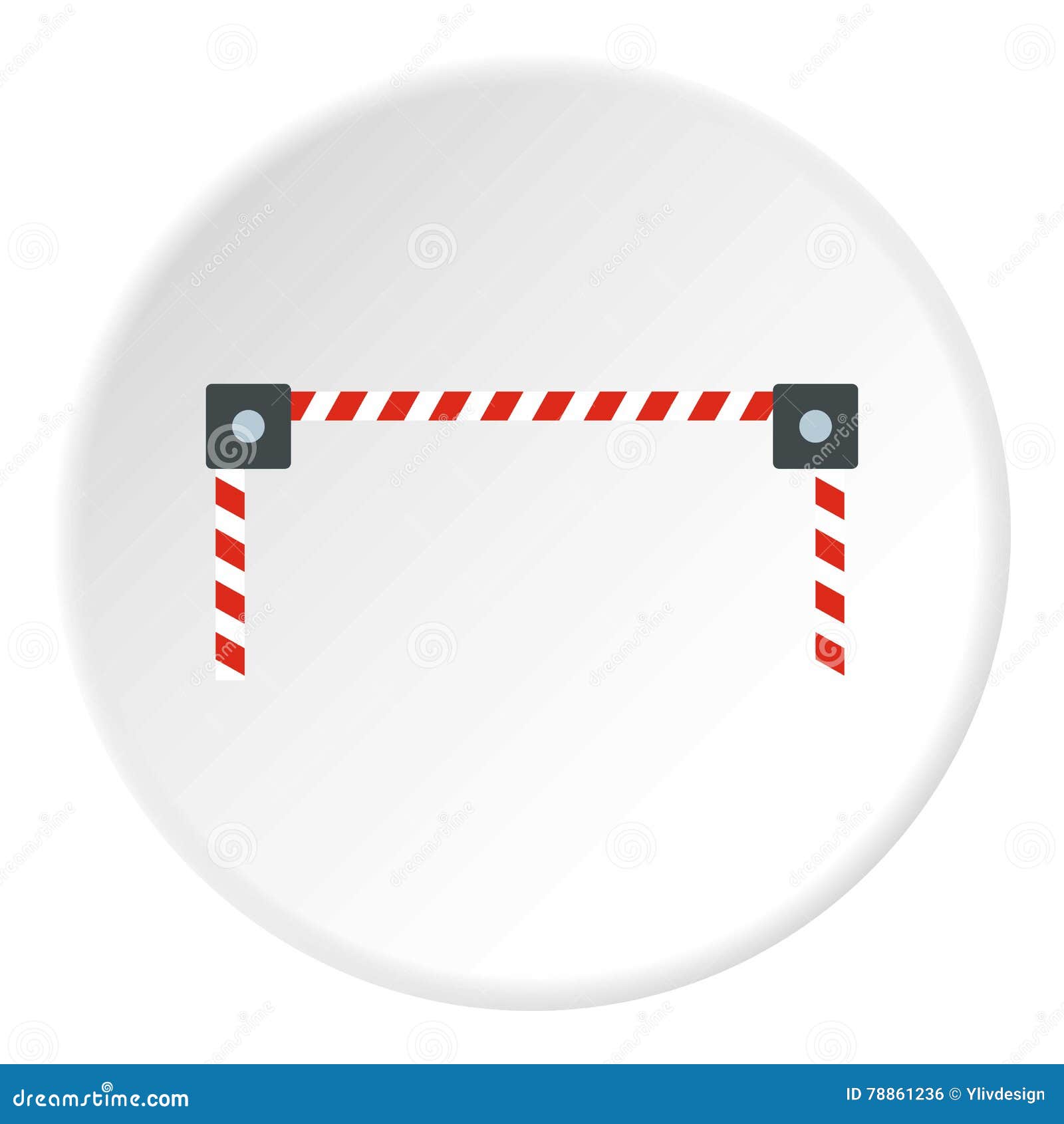 Car Barrier Icon, Flat Style Stock Vector - Illustration of gate, color ...