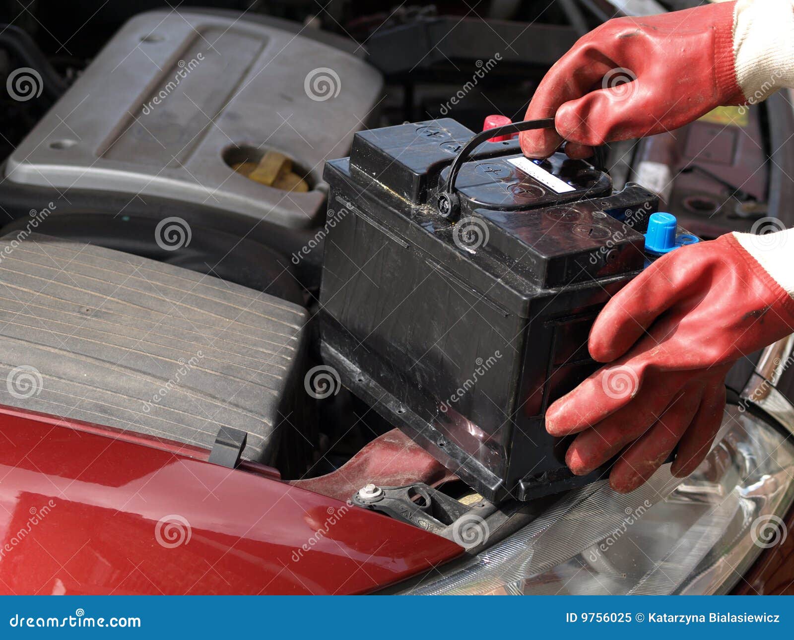 Car battery stock image. Image of combustion, repair, mechanic - 9756025
