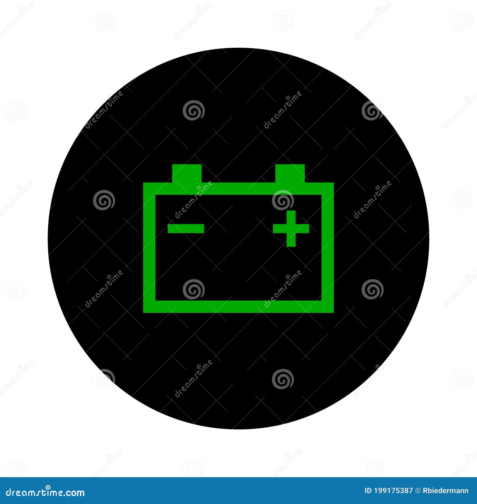 Car battery and circle stock vector. Illustration of graphic - 199175387