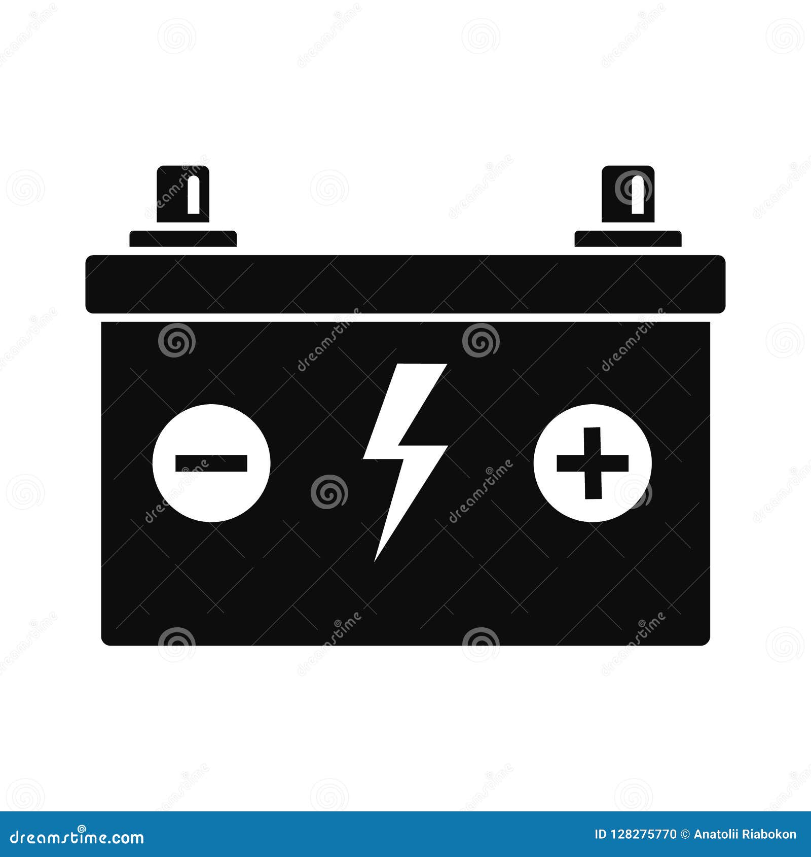 Car Battery Icon, Simple Style Stock Vector - Illustration of ampere ... Car Battery Icon, Simple Style Stock Vector - Illustration of ampere ...