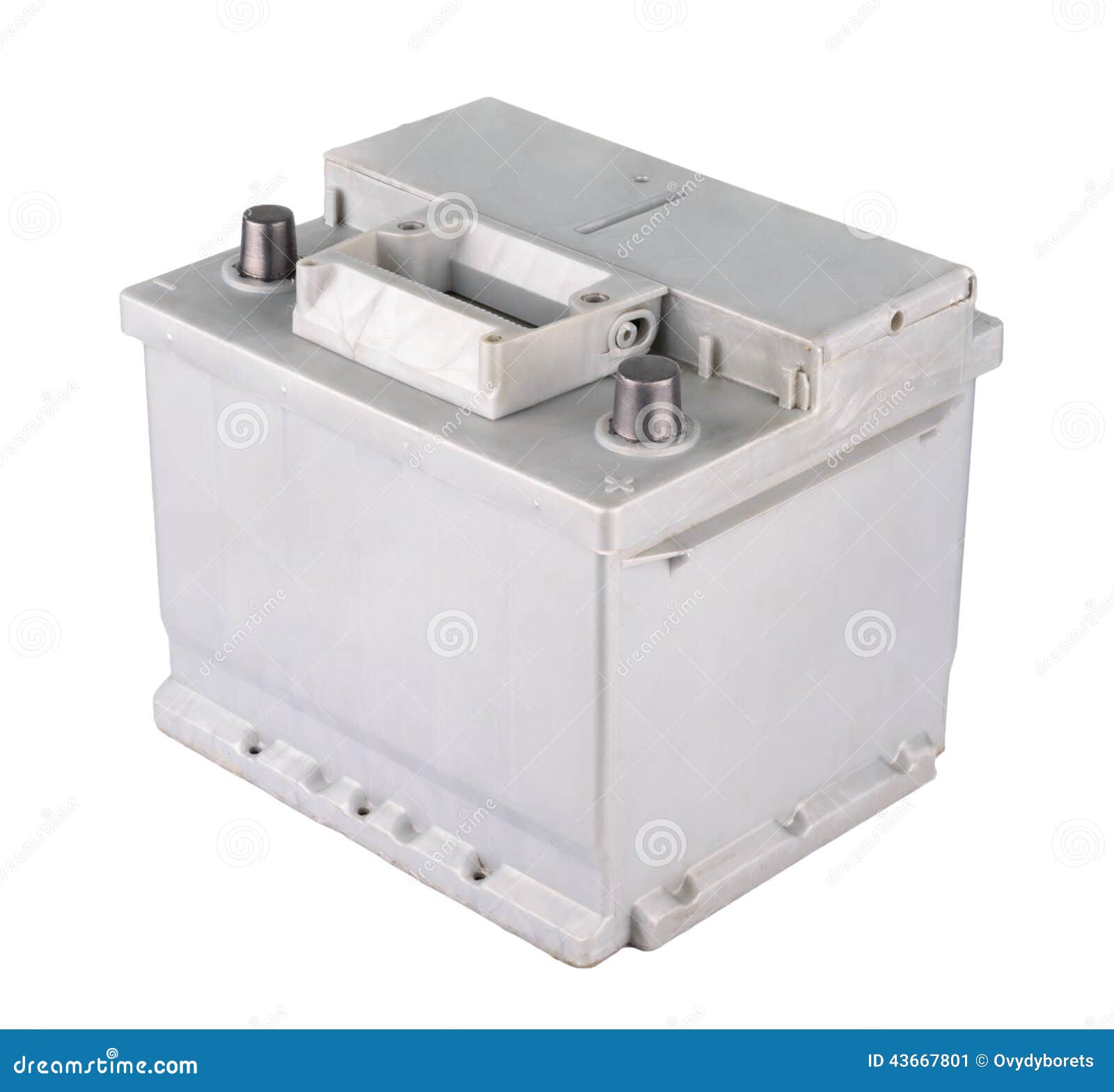 Car Battery Isolated on White Stock Image - Image of accumulator, power ...