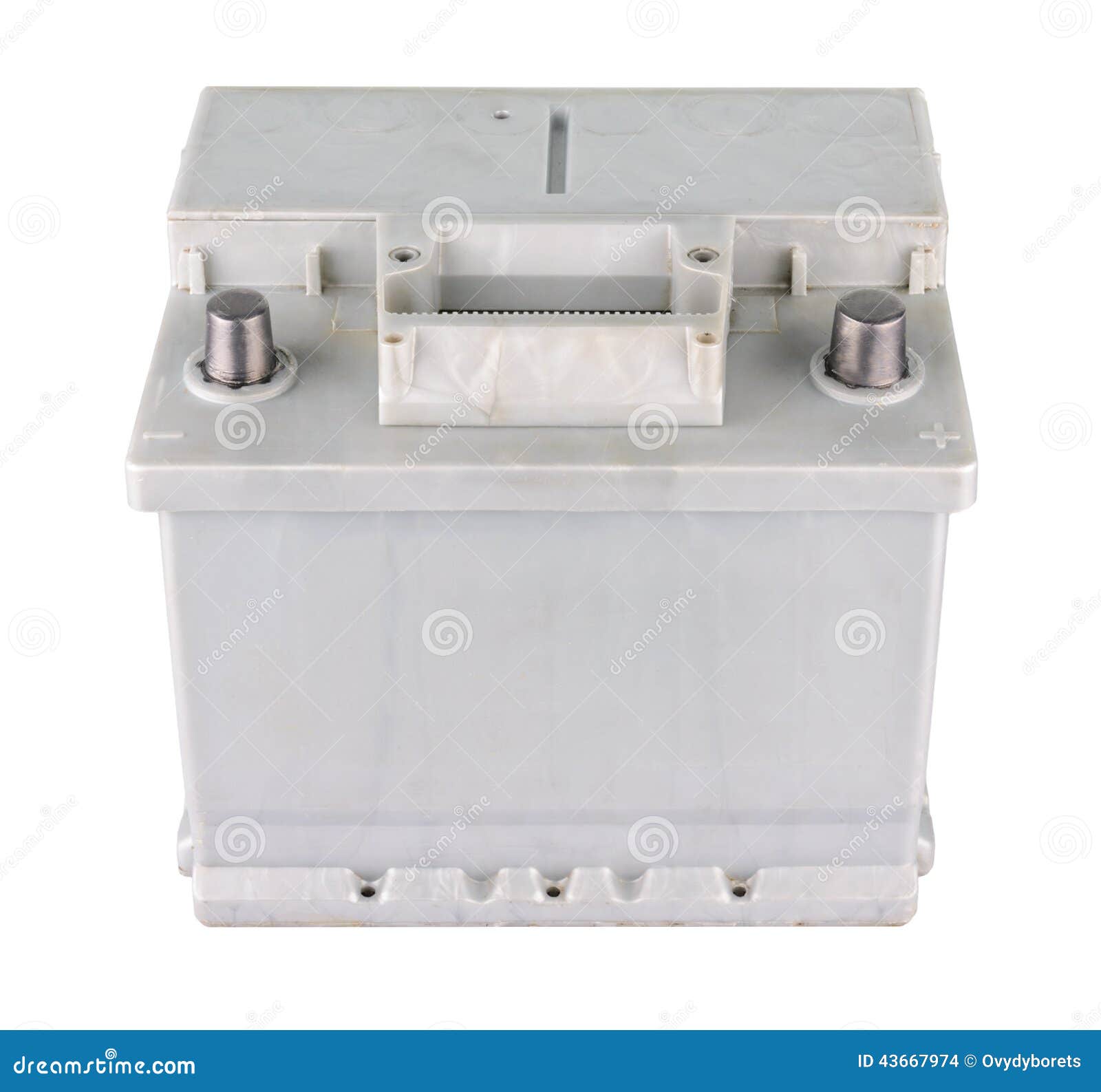 Car Battery Isolated on White Stock Photo - Image of negative, dead ...