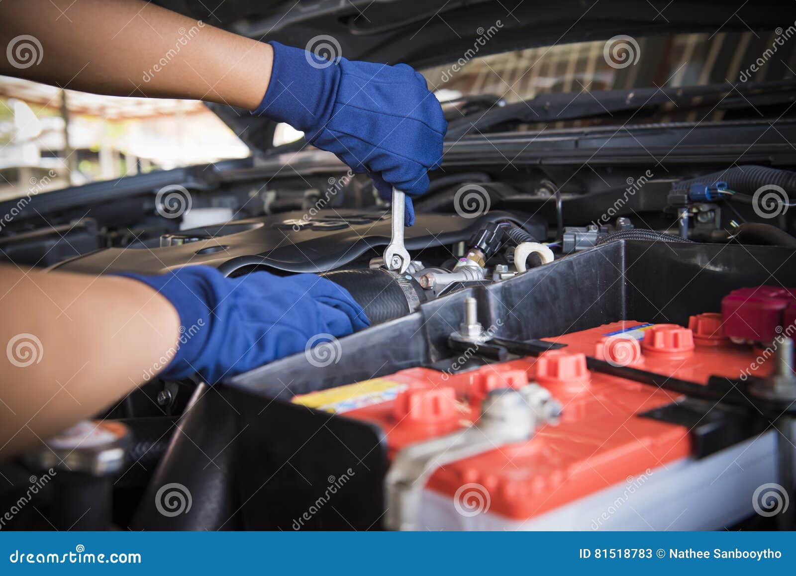 Car battery stock image. Image of electrical, adult, automobile - 81518783