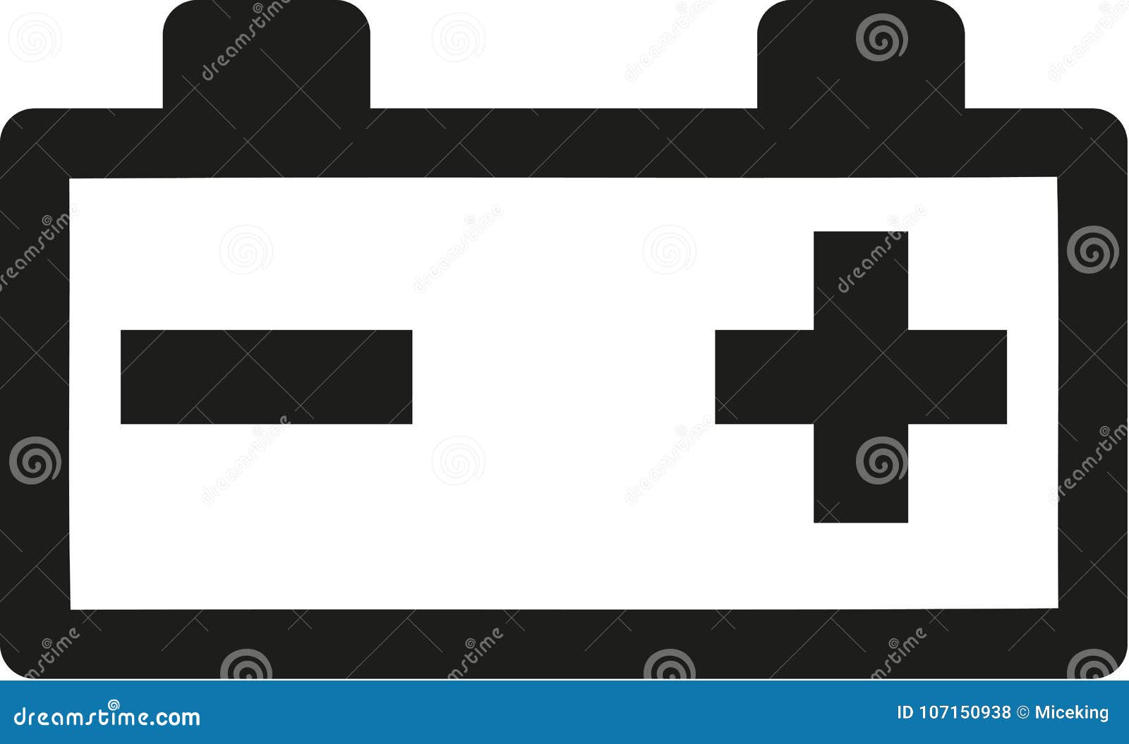 Battery Plus Minus Icon Cartoon Vector | CartoonDealer.com #140348511
