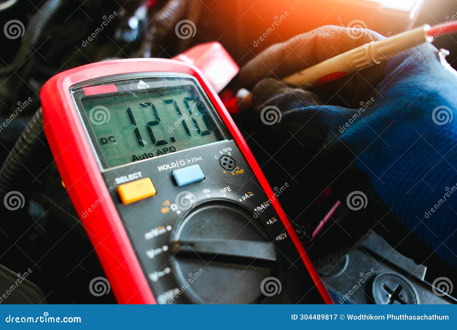 Car Battery Voltage Testing with a Digital Multimeter by Auto ...