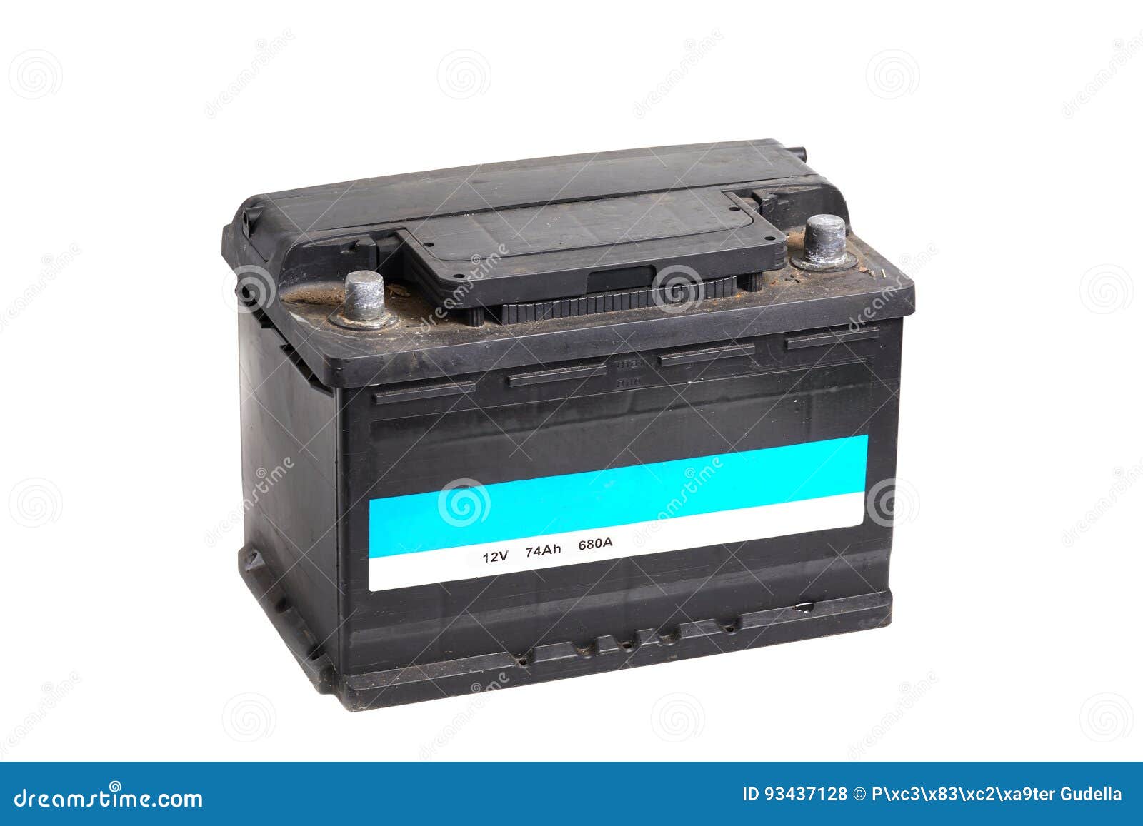 Car battery on white stock photo. Image of change, heavy - 93437128