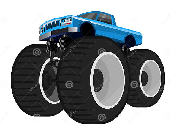 Car on big wheels stock vector. Illustration of heavy - 81976767