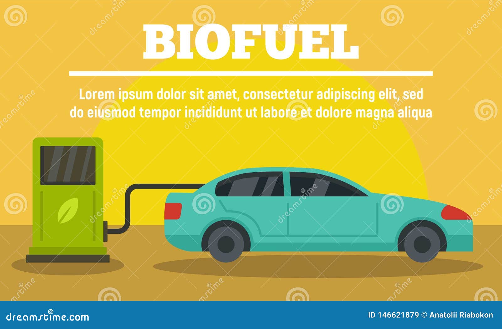 Biofuel Gas Station Cartoon Vector | CartoonDealer.com #118724581