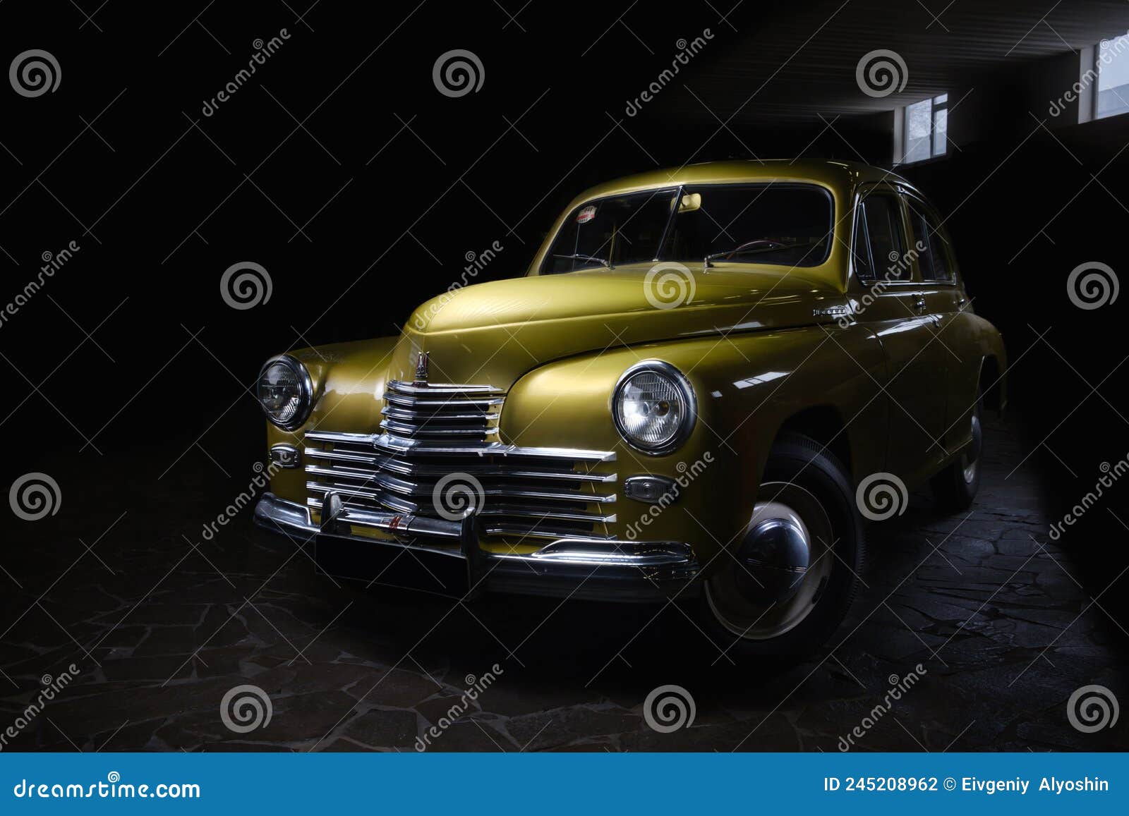 Car on Black Background. Vintage Car Stock Photo - Image of transport ...