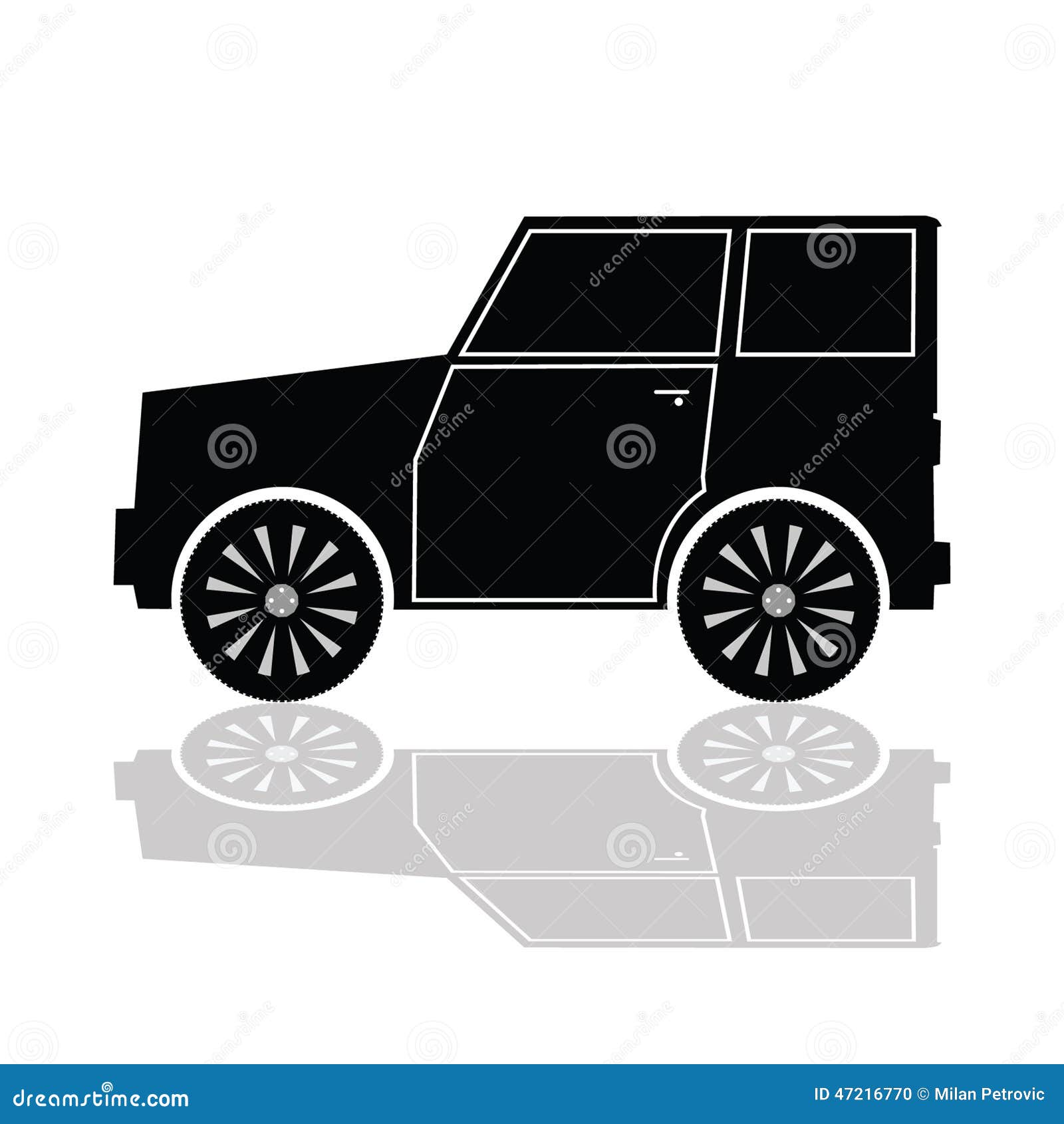 Car in black color vector stock vector. Illustration of black - 47216770