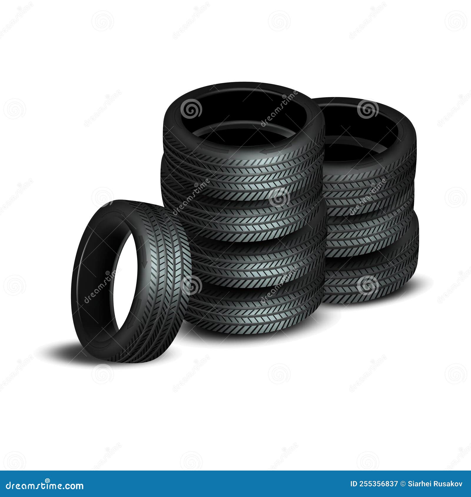 Wheel Tyres Background Cartoon Vector | CartoonDealer.com #14137235