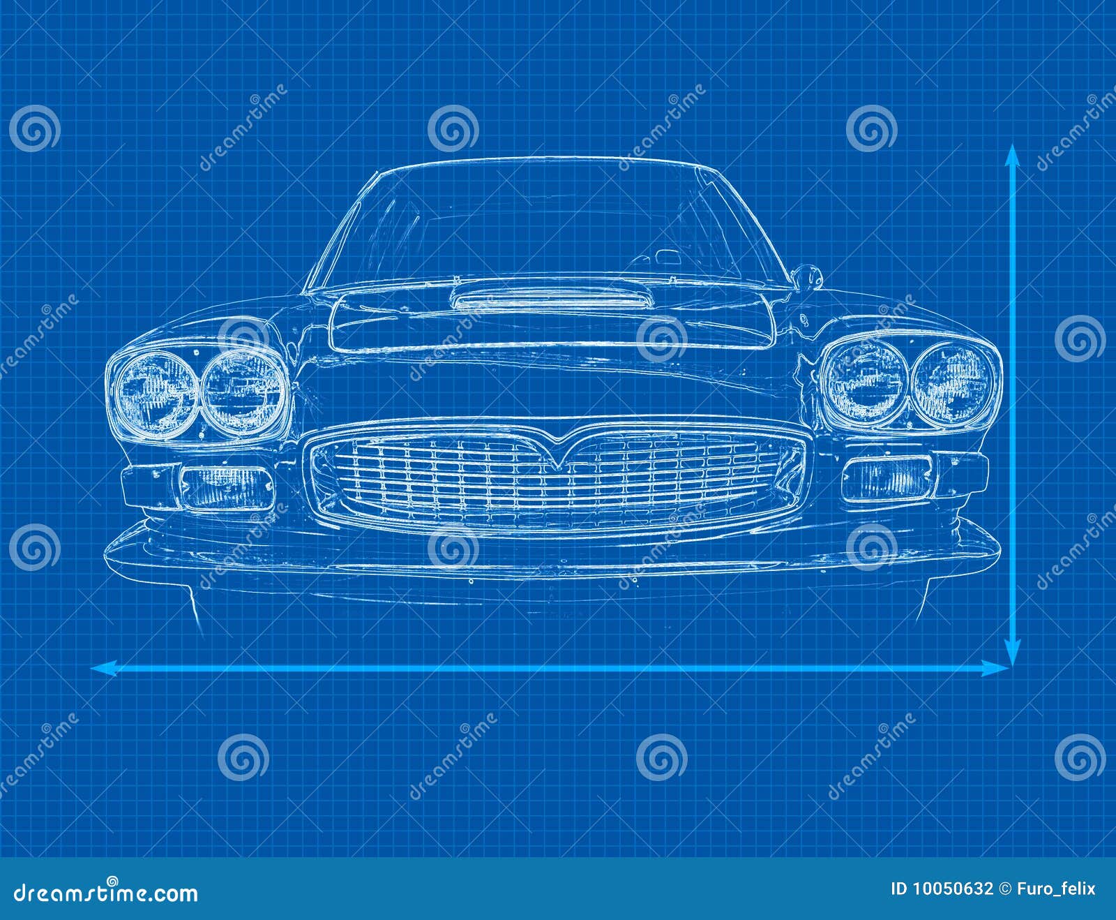 Car Blueprint stock illustration. Illustration of model - 10050632