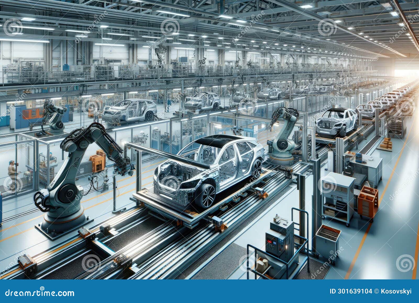 Car Body Assembly Line stock photo. Image of welding - 301639104