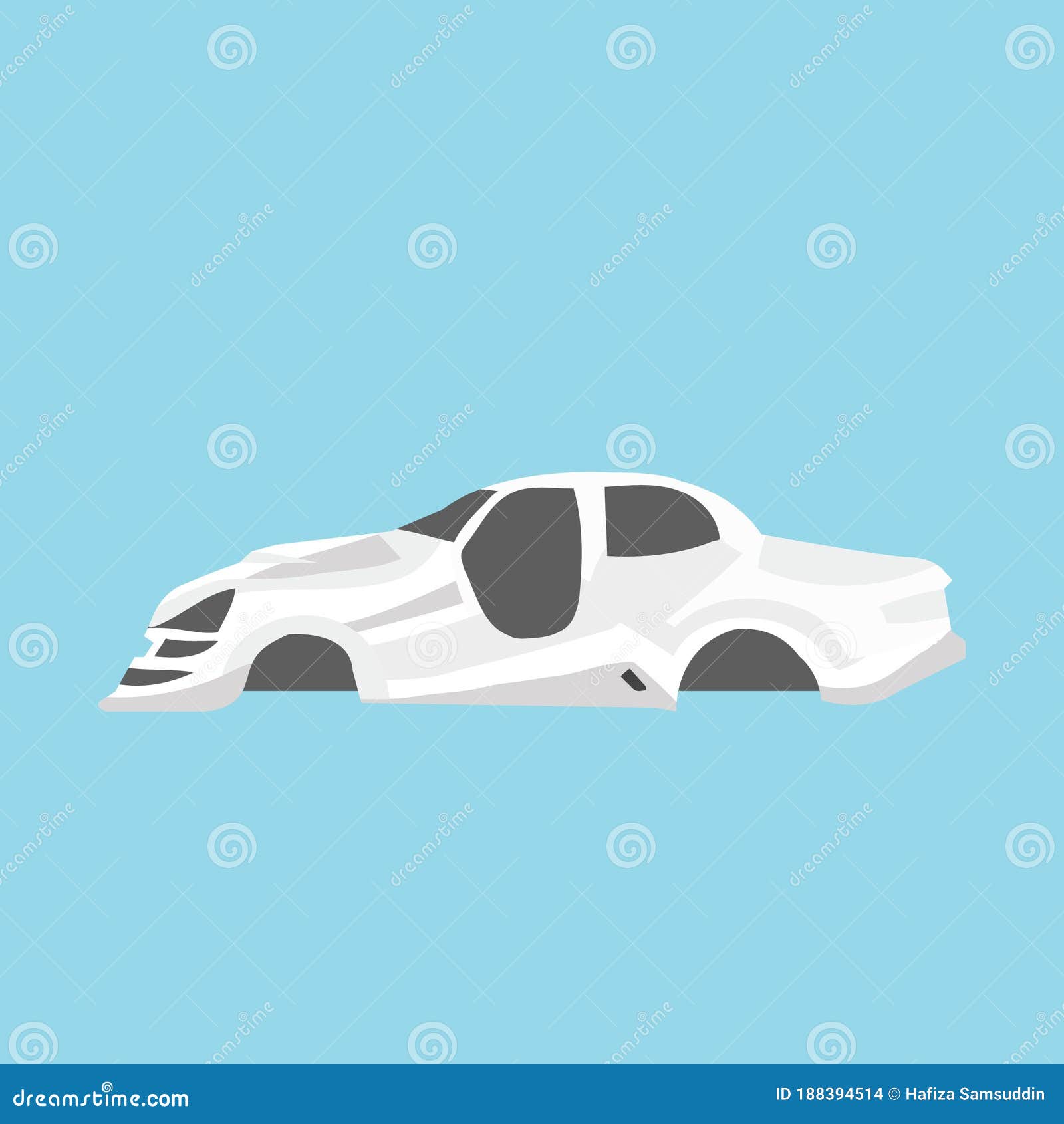 Car Body Shell. Vector Illustration Decorative Design Stock Vector ...