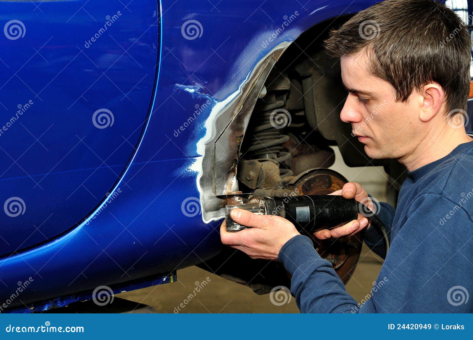 Car body work. stock image. Image of masking, cover, front - 24420949