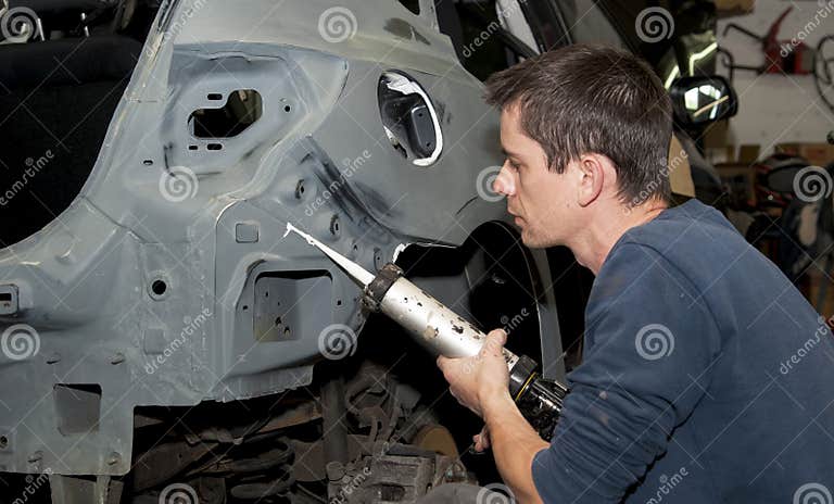 Car body work. stock image. Image of repairing, sanding - 26521677