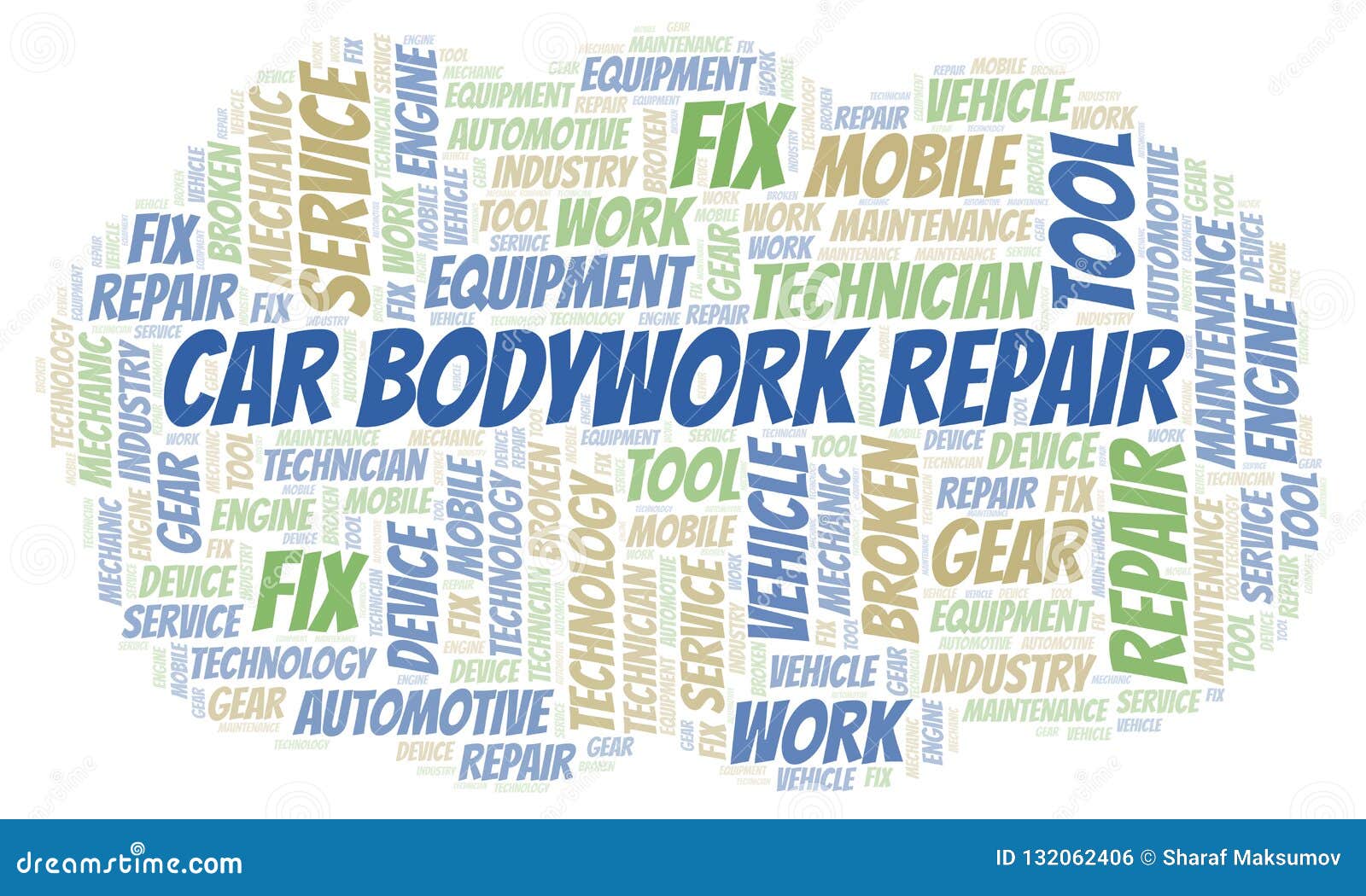Car Bodywork Repair Word Cloud Stock Illustration - Illustration of ...