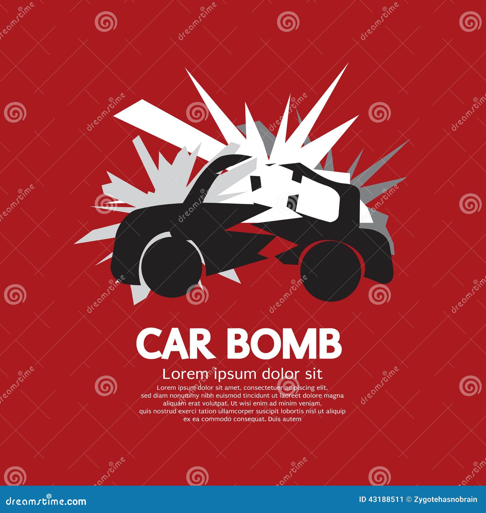 Car Bomb Graphic stock vector. Illustration of violence - 43188511